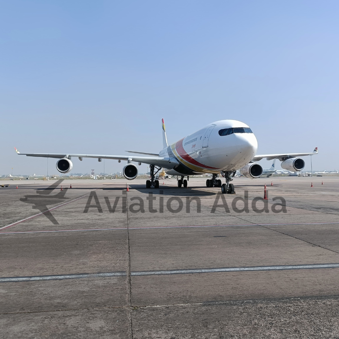 SpiceJet A340 : Spotted at Delhi International Airport